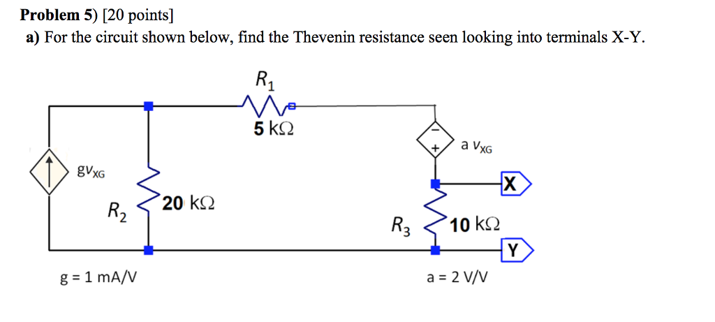 Solved Problem 5) [20 points] a) For the circuit shown | Chegg.com