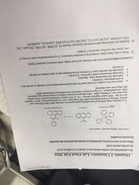 Solved 7,"Reduction of Camphor" Experiment (i) The products | Chegg.com