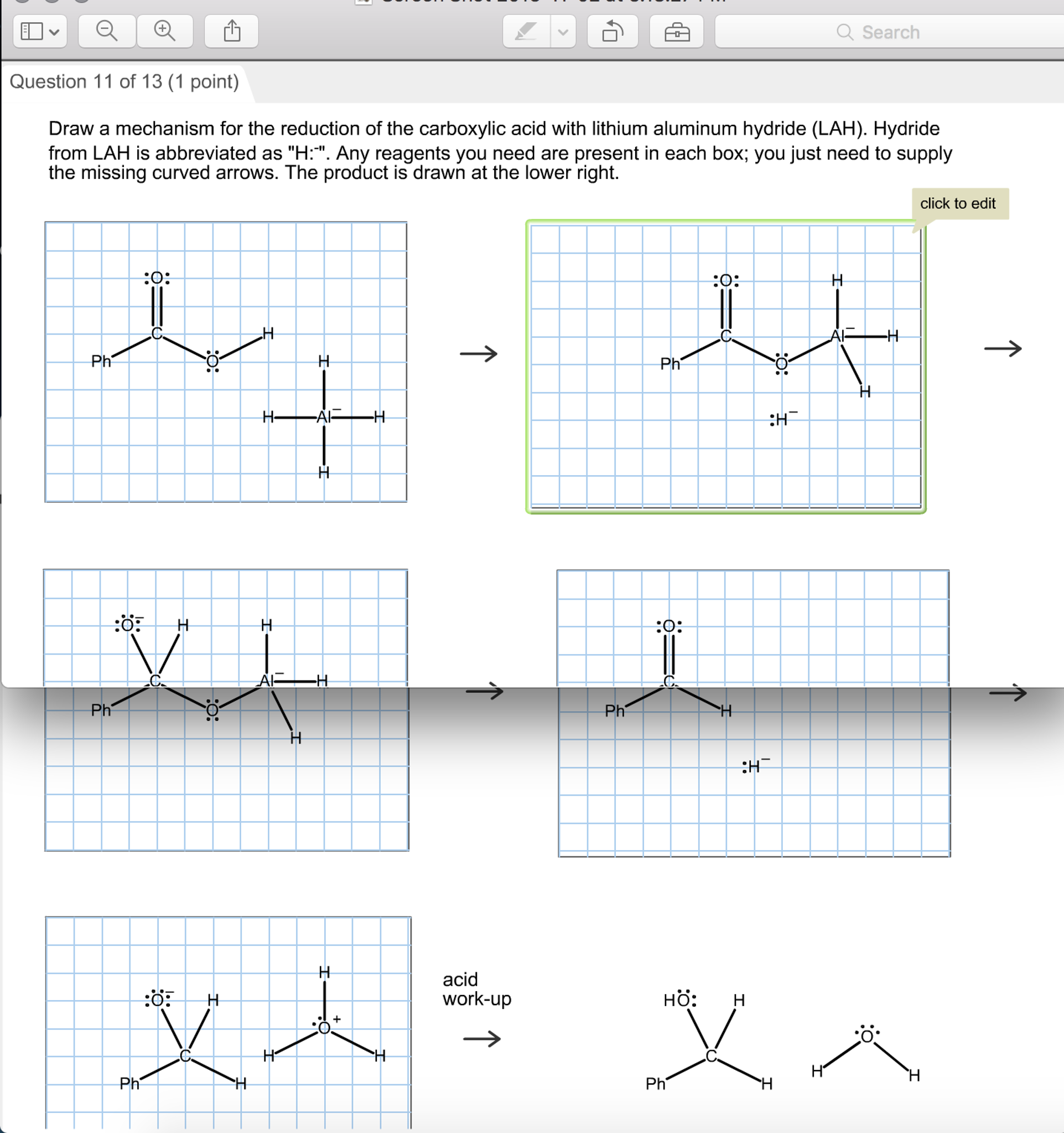 Solved Draw a mechanism for the reduction of the carboxylic | Chegg.com