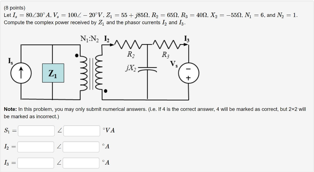 Solved (8 points) Compute the complex power received by 21 | Chegg.com