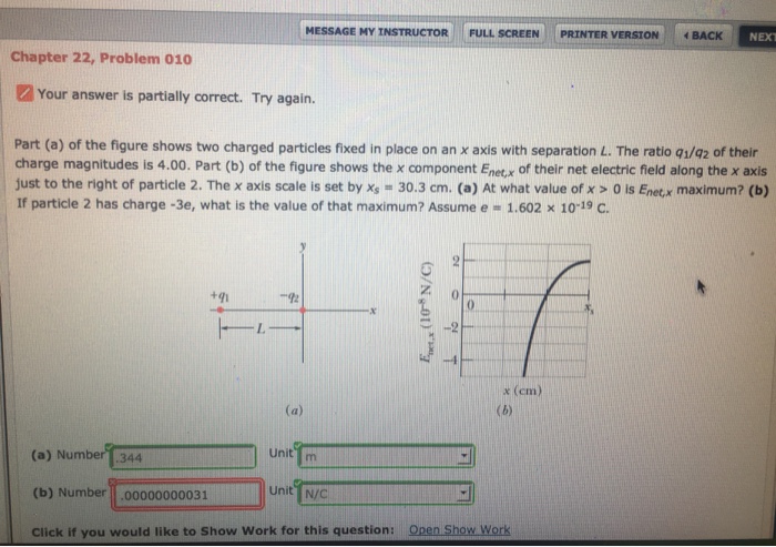 Solved Part of the figure shows two charged particles fixed | Chegg.com