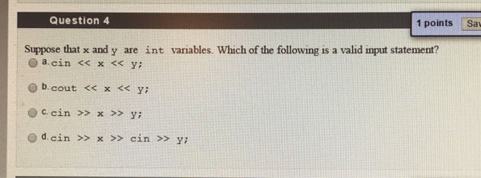 Solved Suppose that x and y are int variables. Which of the | Chegg.com