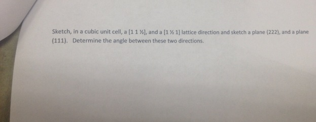 Solved Sketch, in a cubic unit cell, a [11 1/2), and a [1 | Chegg.com