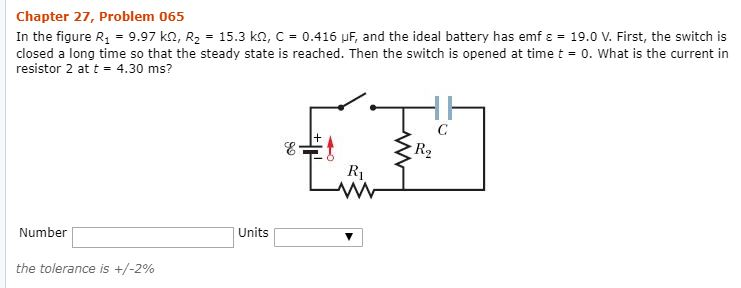 Solved Chapter 27, Problem 065 In the figure R1-997 kQ, R2 = | Chegg.com