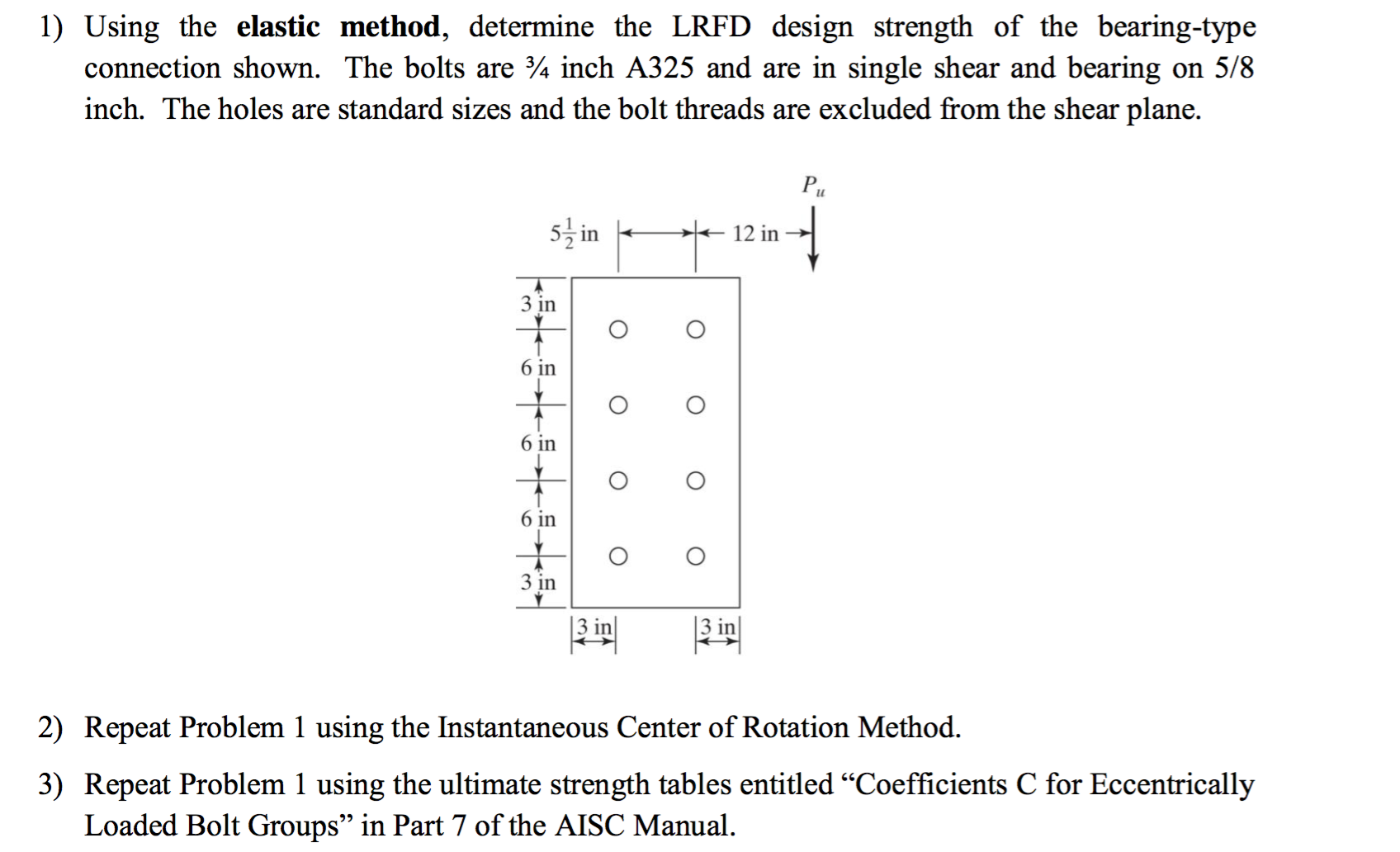 Using the elastic method, determine the LRFD design | Chegg.com