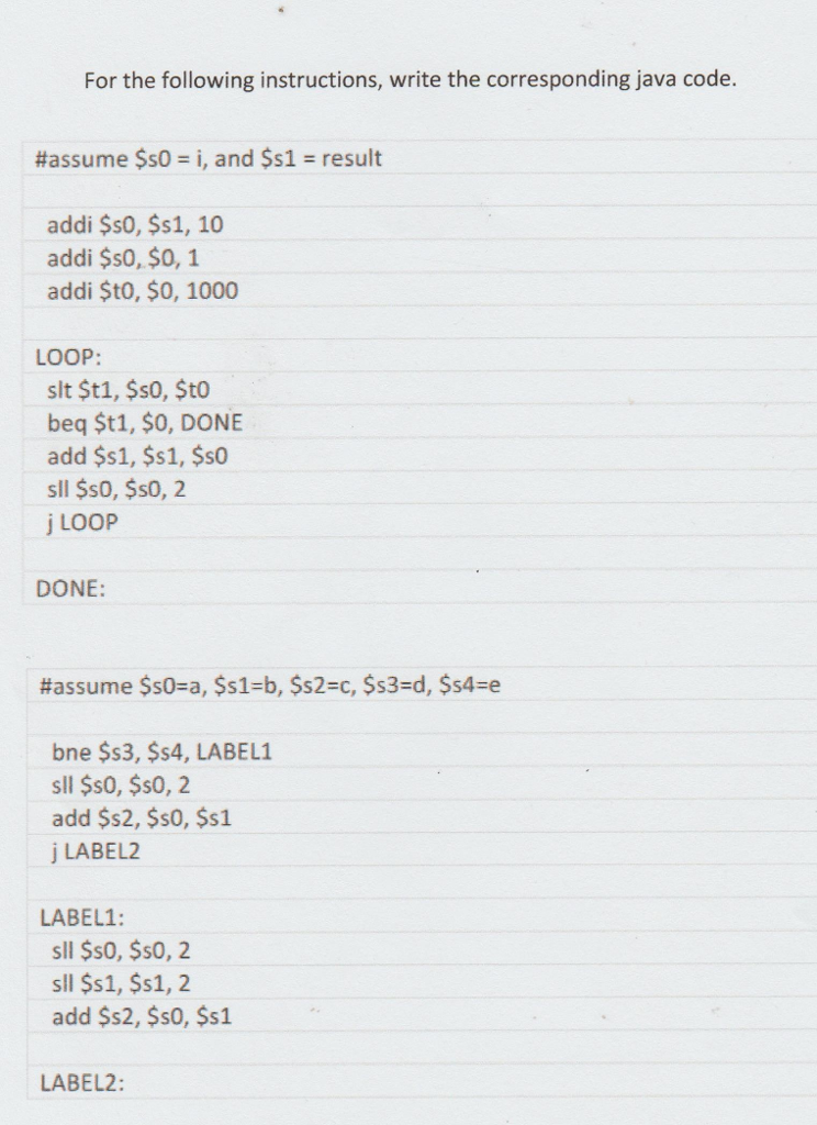 Solved For The Following Instructions Write The 