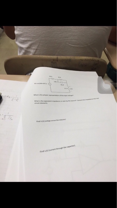 Solved What is the phasor representation of the input | Chegg.com