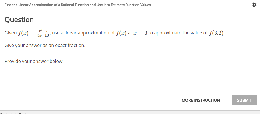 Solved Find the Linear Approximation of a Rational Function | Chegg.com
