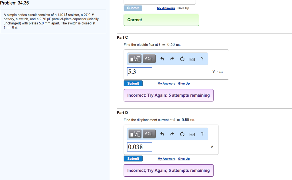 Solved A simple series circuit consists of a 140 ohm | Chegg.com