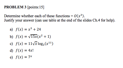 Solved PROBLEM 3 [points:15] Determine whether each of these | Chegg.com