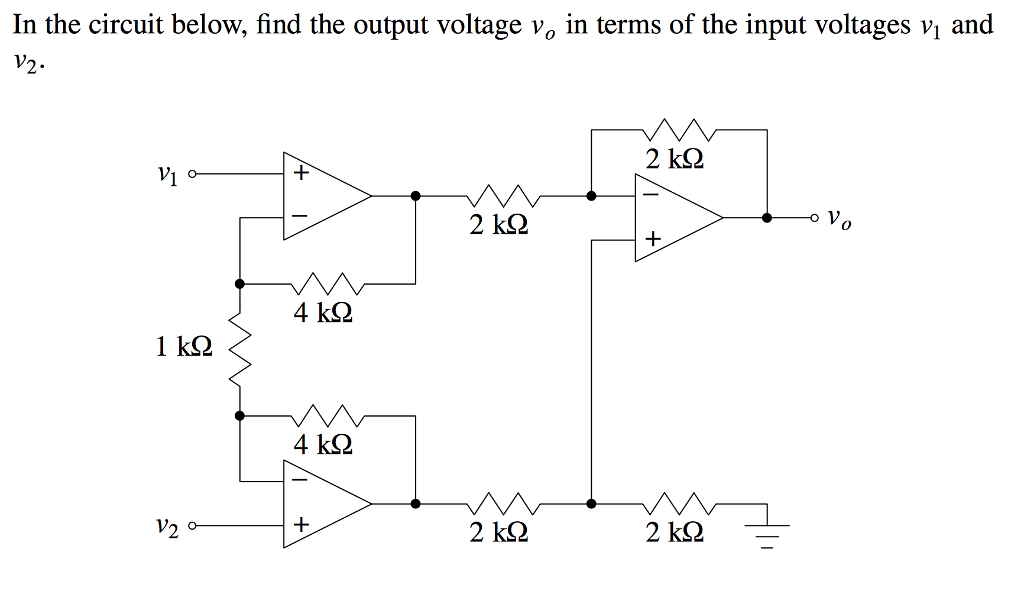 Solved In the circuit below, find the output voltage vo in | Chegg.com