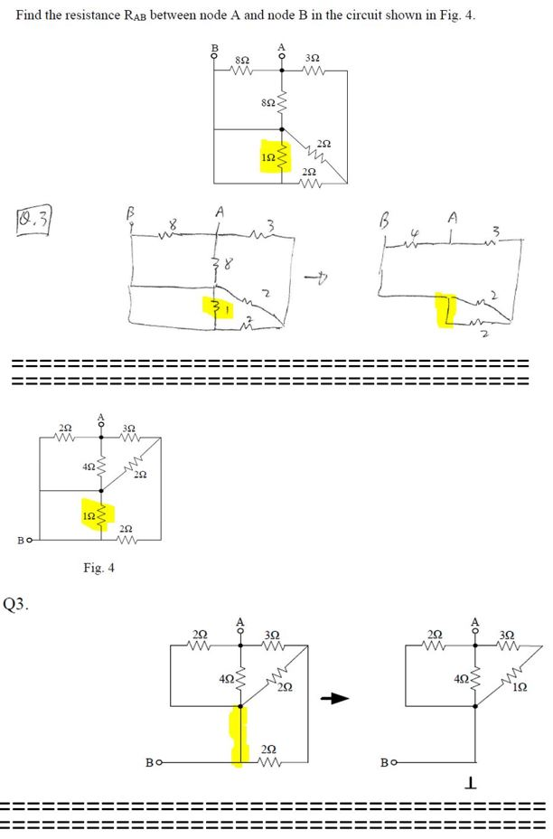 Solved Find the resistance RAB between node A and node B in | Chegg.com