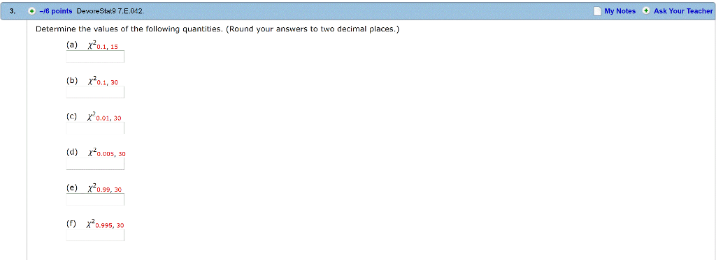 Solved 3 6 Points Devorestat9 7 E 042 My Notes Ask Your