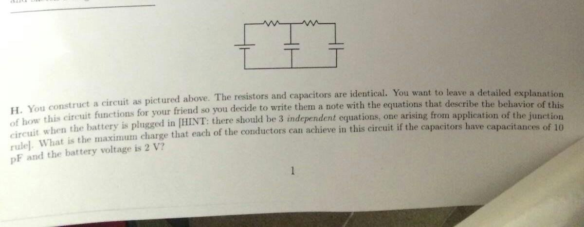 Solved You construct a circuit as above. The resistors and | Chegg.com