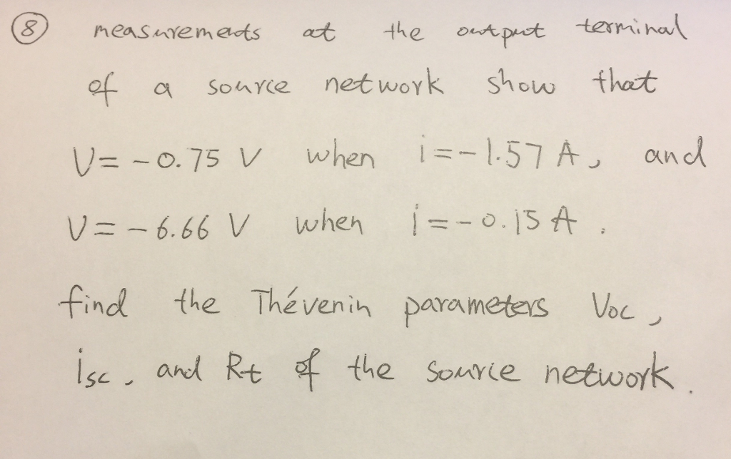 Solved Measurements at the output terminal of a source | Chegg.com