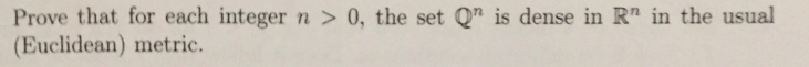 Solved Prove that for each integer n >0, the set Qn is dense | Chegg.com