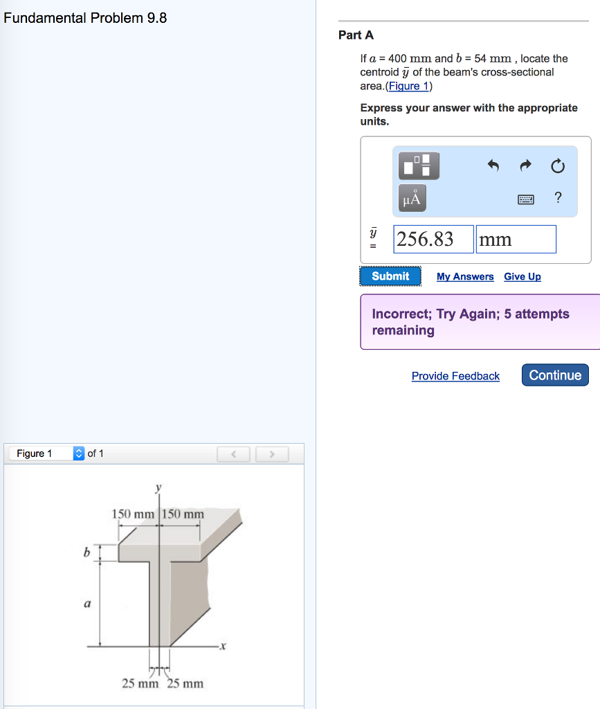 Solved Fundamental Problem 9.8 Part A If a = 400 mm and b = | Chegg.com
