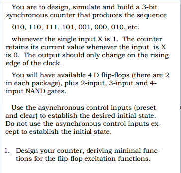 Solved You are to design, simulate and build a 3-bit | Chegg.com