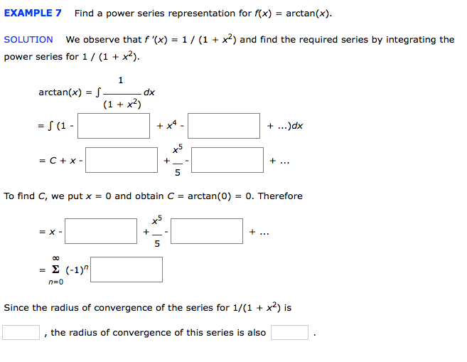 Solved EXAMPLE 7 Find a power series representation for f(x) | Chegg.com