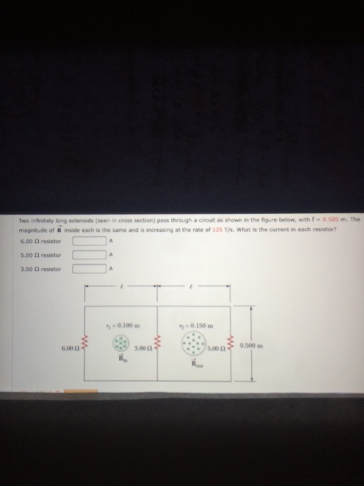 Solved Two infinity long solenoids (seen in cross section) | Chegg.com