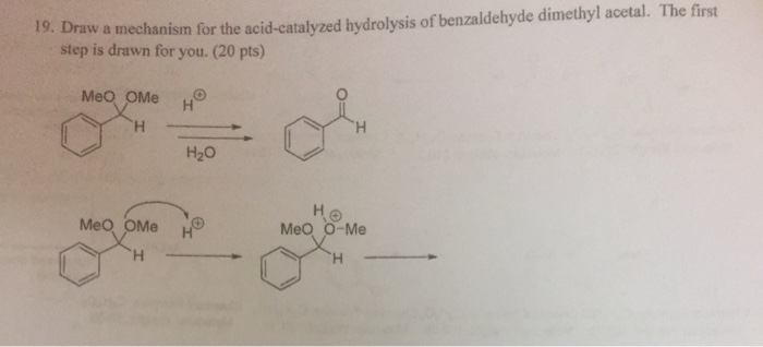 Solved Draw a mechanism for the acid-catalyzed hydrolysis of | Chegg.com
