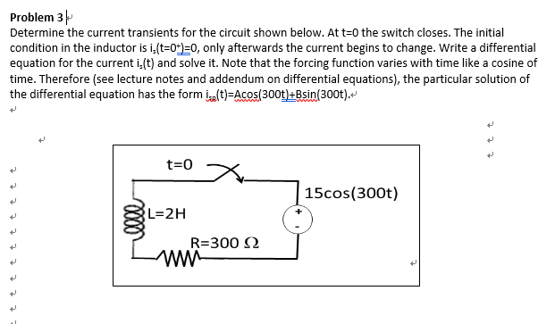 Solved Determine The Current Transients For The Circuit