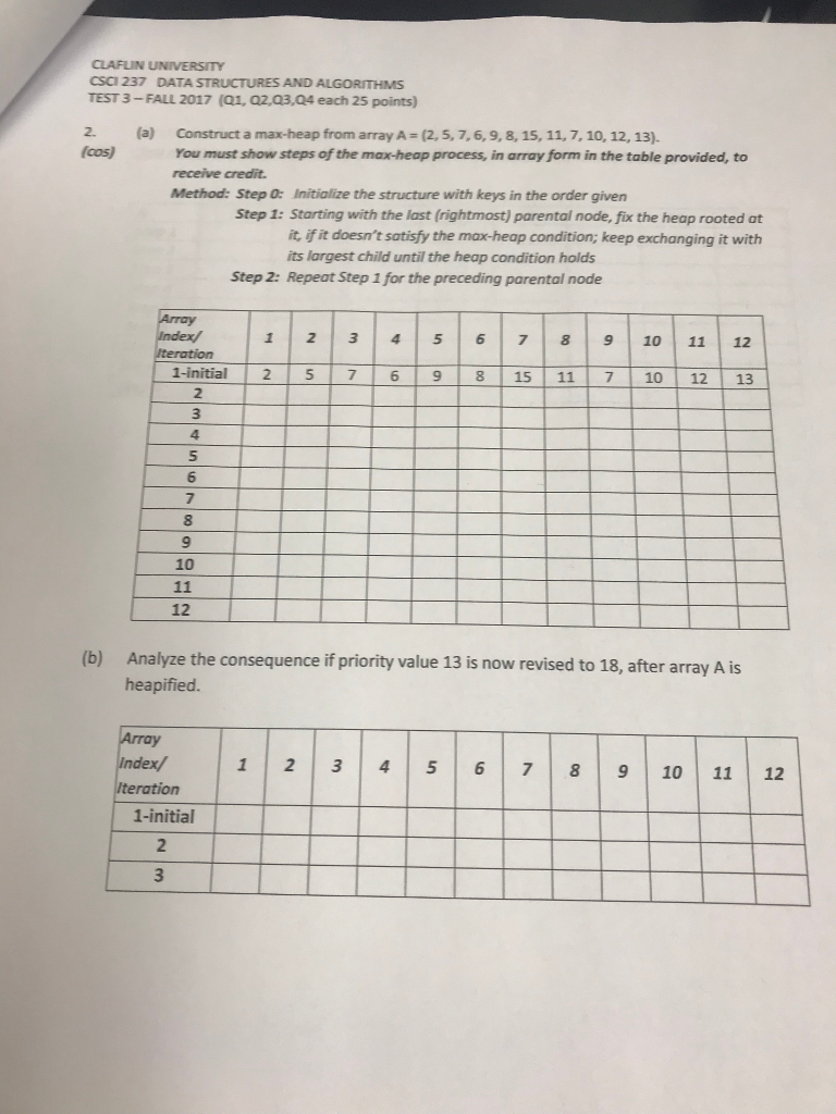 Solved Clafuin University Csci 237 Data Structures And 