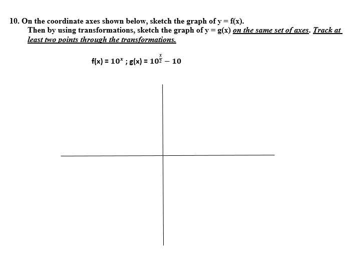 Solved On the coordinate axes shown below, sketch the graph | Chegg.com