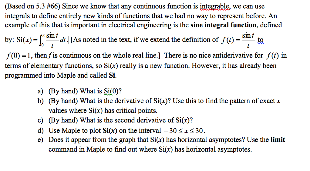 Solved Since We Know That Any Continuous Function Is 3209