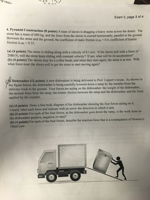 Solved A team of slaves is dragging a heavy stone across the | Chegg.com