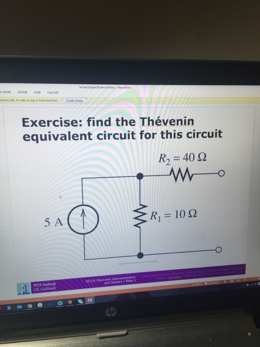 Solved Exercise: find the thevenin equivalent circuit for | Chegg.com
