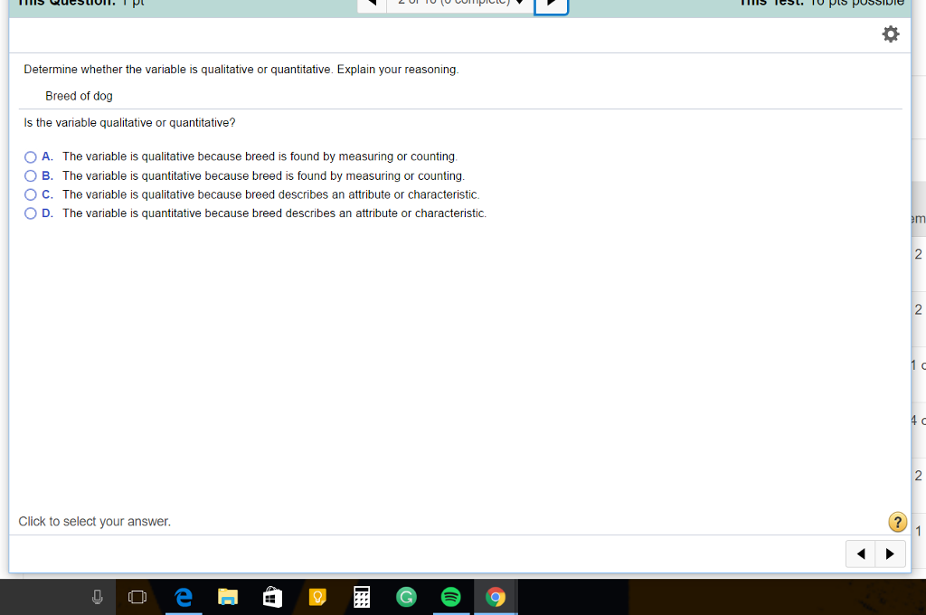 Solved Determine whether the variable is qualitative or | Chegg.com Solved Determine whether the variable is qualitative or | Chegg.com