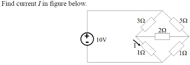 Solved Find current I in figure below. | Chegg.com