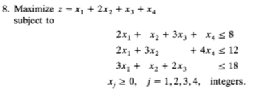 Solved 8, Maximize z = x1 + 2x2 + x3 +x4 subject to 2x1 + x2 | Chegg.com