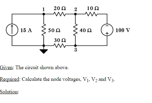 Solved Use node analysis method KCL not mesh or KVL The | Chegg.com