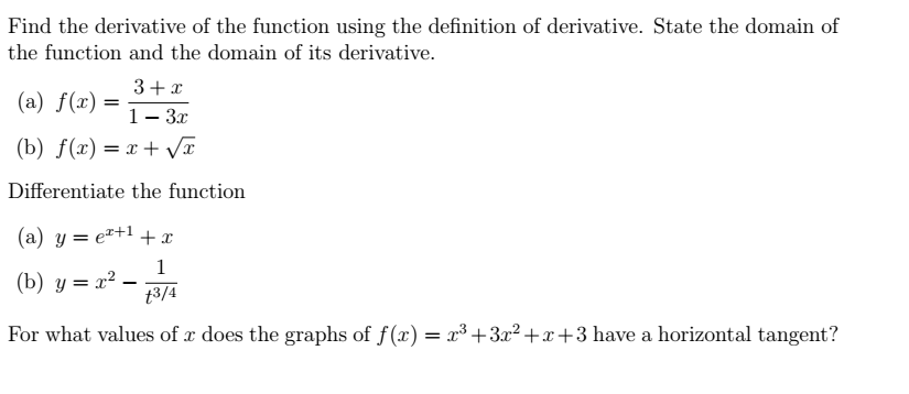 Solved Find the derivative of the function using the | Chegg.com