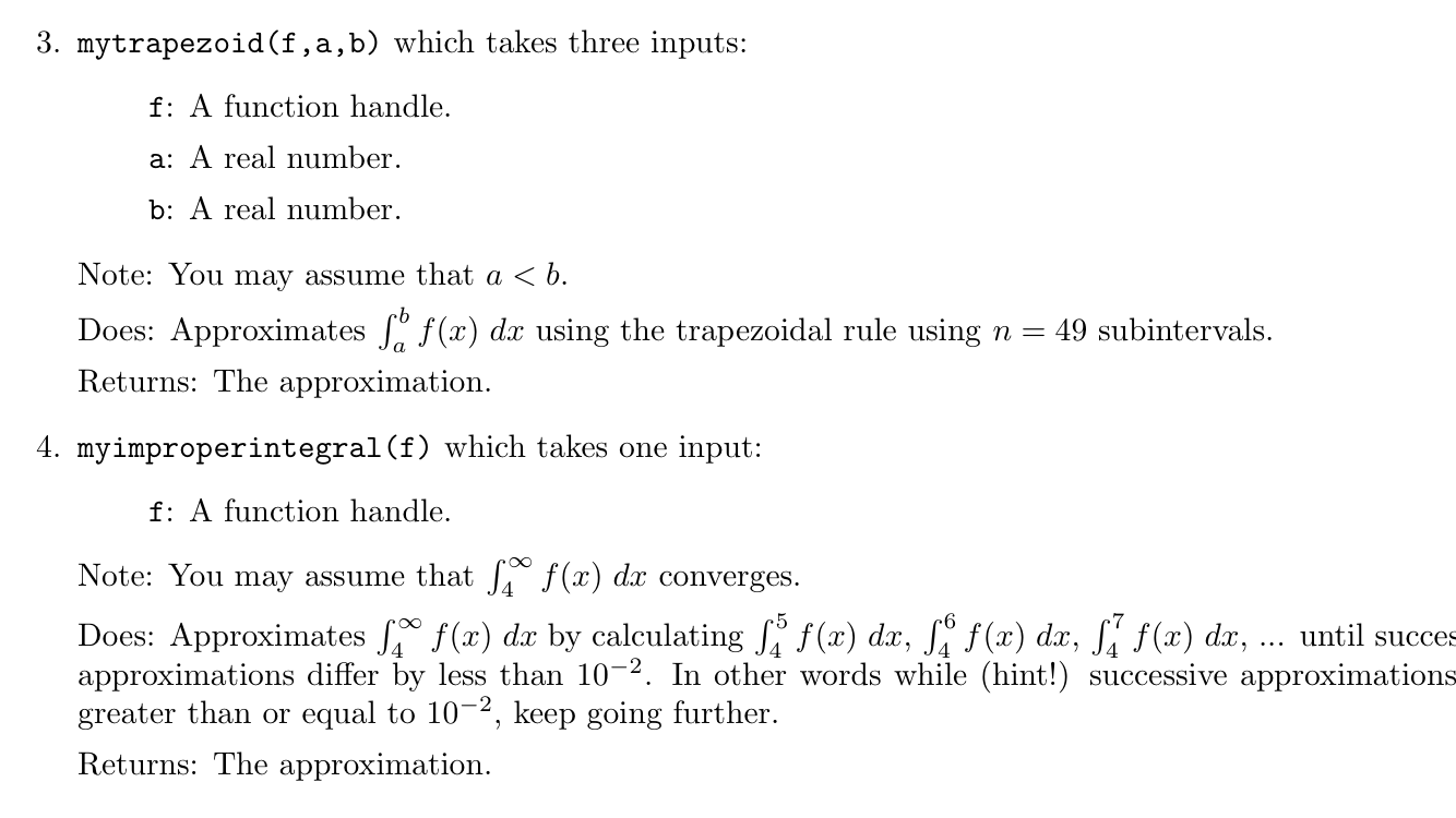 Solved Matlab Trapezoidal Rule Function M-File Hello, | Chegg.com