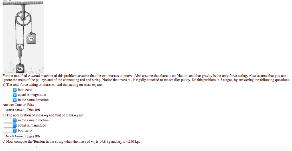 Solved For the modified Atwood machine of this problem, | Chegg.com