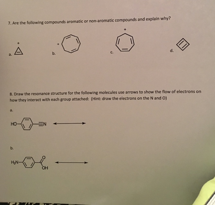 Solved Are the following compounds aromatic or non-aromatic | Chegg.com