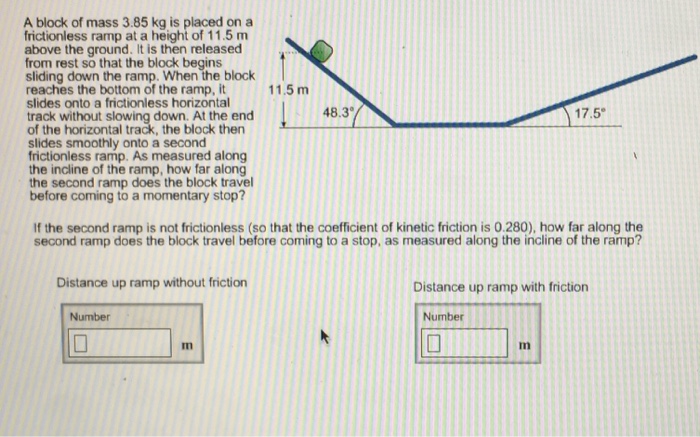 Solved A block of mass 3.85 kg is placed on a frictionless | Chegg.com