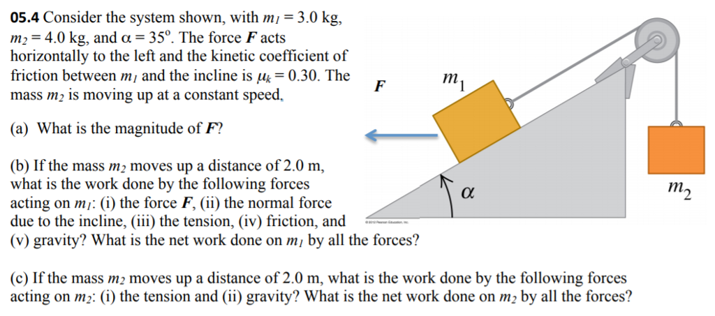 Solved 05.4 Consider the system shown, with m1 = 3.0 kg, m2 | Chegg.com