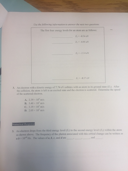 Solved Use the following information to answer the next two | Chegg.com
