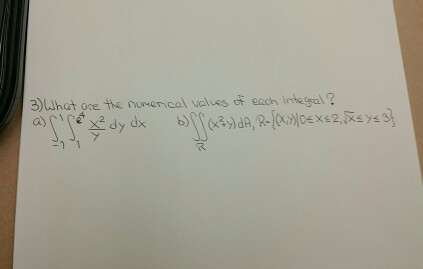 Solved what are the numerical values of each integral? | Chegg.com