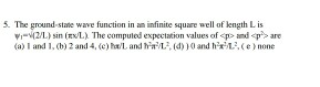 Solved 5. The ground-state wave function in an infinite | Chegg.com