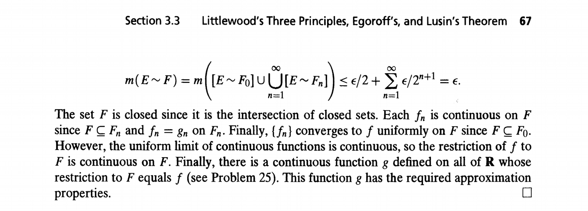 Solved Sob Let F Be A Measurable Function On E That Is