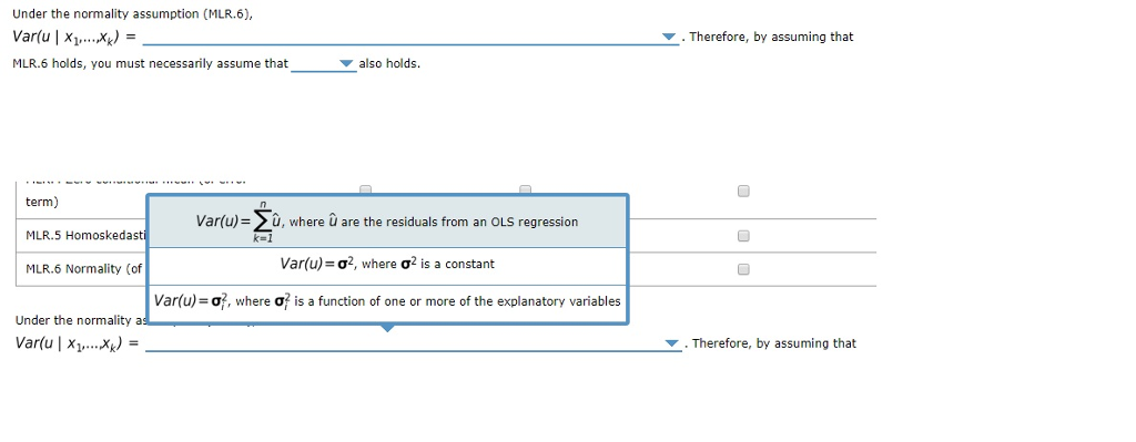 Solved Under the normality assumption (MLR.6) . Therefore, | Chegg.com Solved Under the normality assumption (MLR.6) . Therefore, | Chegg.com
