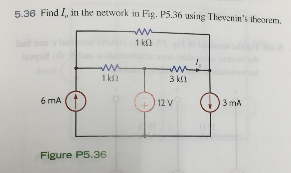 Solved 5.36 Find I, in the network in Fig. P5.36 using | Chegg.com