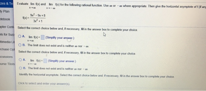 Solved Evaluate lim f(x) and lim_x rightarrow -infinity f(x) | Chegg.com