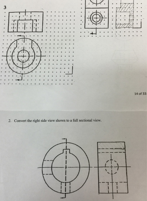 Solved 2. Convert the right side view shown to a full | Chegg.com
