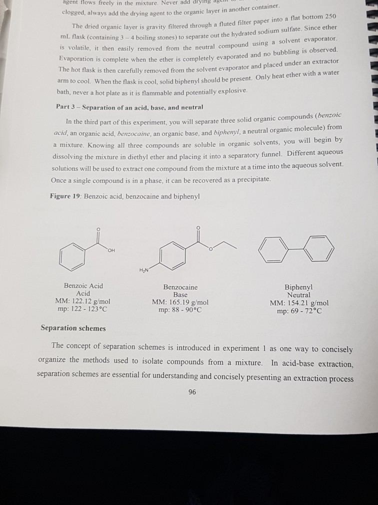 EXPERIMENT 4 ACID-BASE EXTRACTION INTRODUCTION A | Chegg.com